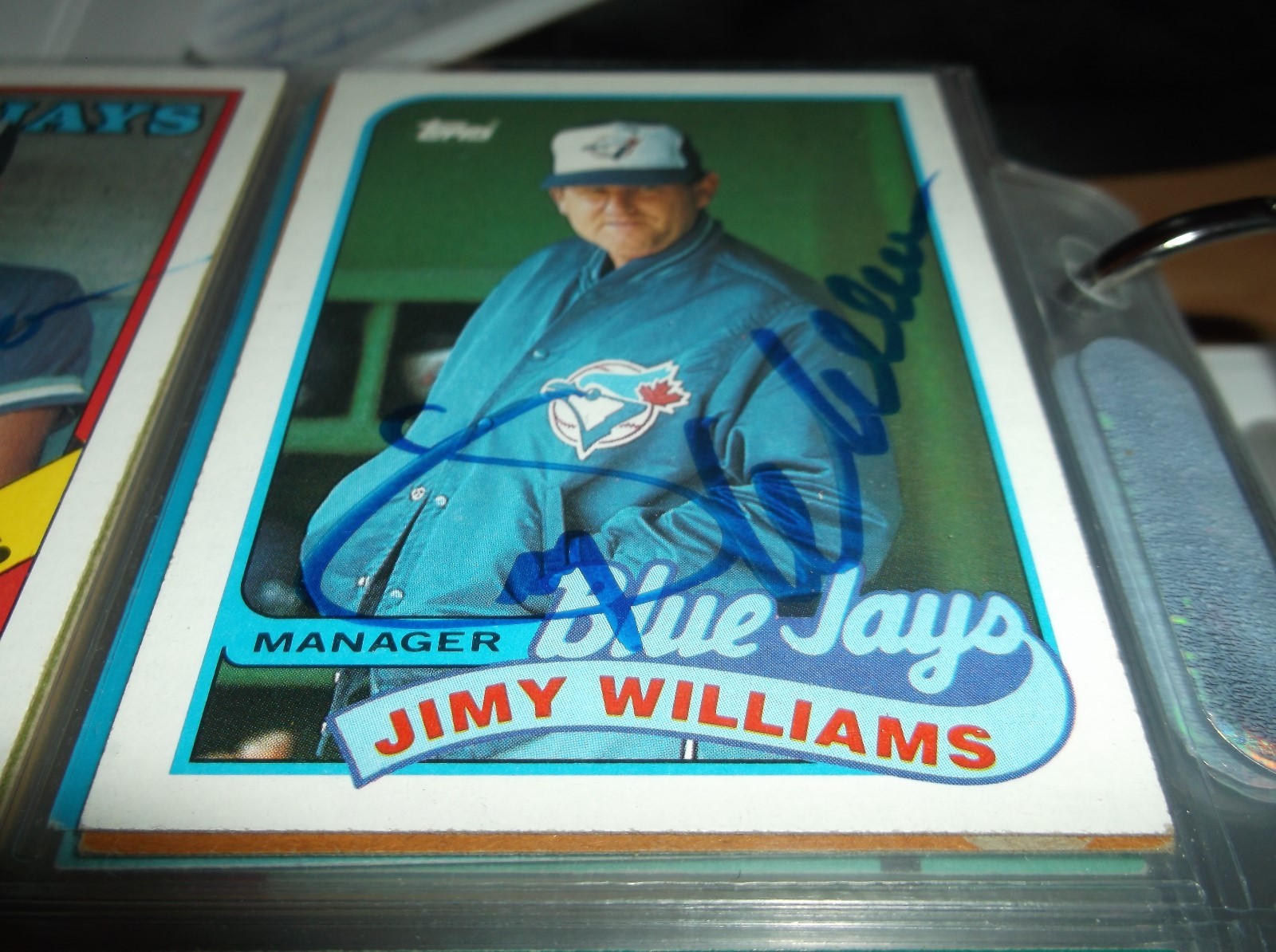 1989 TOPPS # 594 JIMY WILLIAMS AUTOGRAPHED BASEBALL CARD | eBay