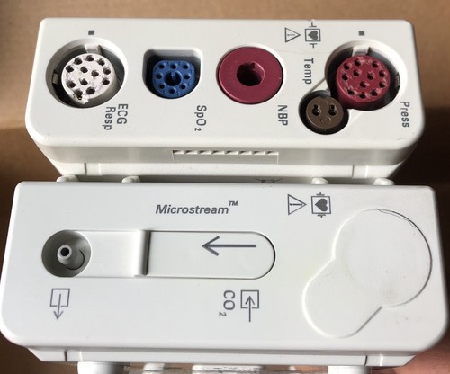 Philips M3015A Co2 M3001A Multi parameter module , ECG,SPo2, Bp, Temp ...