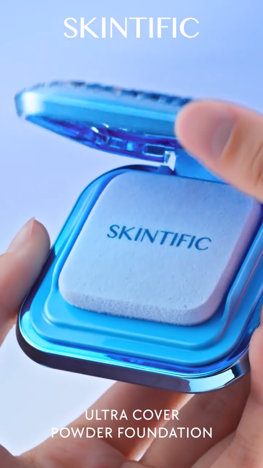 SKINTIFIC Ultra Cover Powder Foundation Full Coverage Lightweight ...