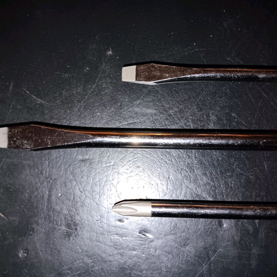 Snap On Screwdrivers(3) Orange Handles NEW!!!! Perfect 2 Straight 1 ...