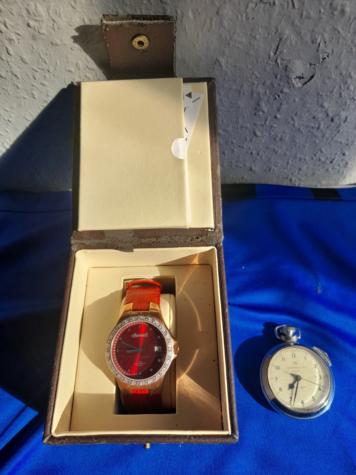 Ingersoll Stop Pocket Watch and Gems Wristwatch New old stock boxed ...