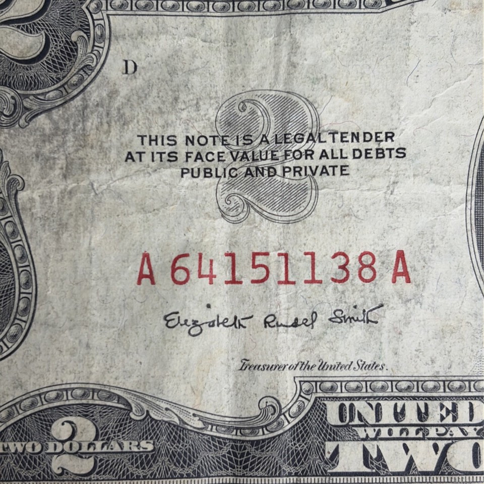 1953-B $2 Cull Two Dollar Bill Red Seal United States Note | eBay