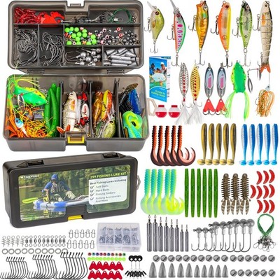 Fishing Lures Kit, Bass Fishing Gear Kit for Freshwater Saltwater ...