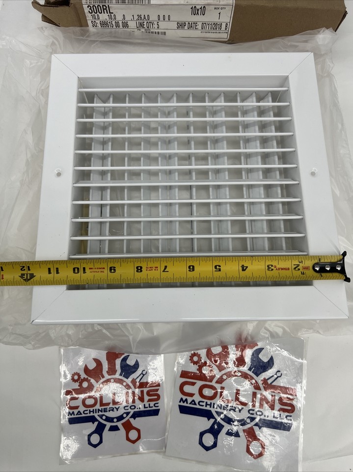 Titus 300RL Steel Double Deflection Supply Grille 10 X 10~ White | eBay