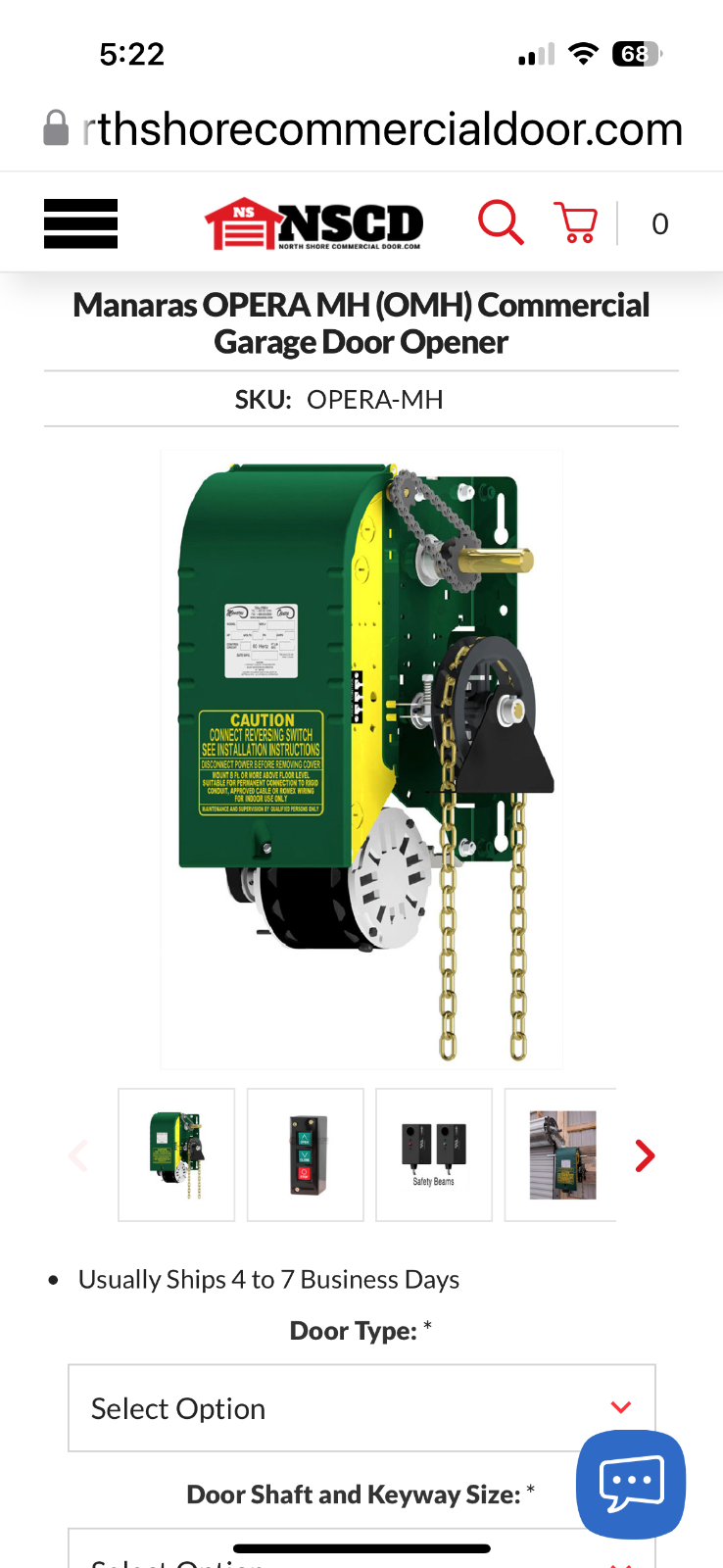 Manaras OPERA MH Model MLT Trolley Commercial Garage Door Opener | eBay