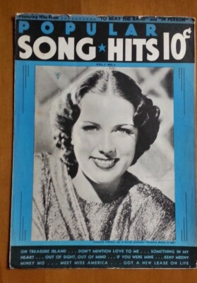 Popular Song Hits 10 cents Magazine Eleanor Powell on cover | eBay