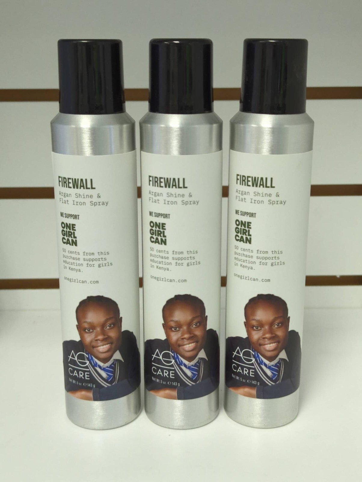 BRAND NEW!! FIREWALL SHINE / FLAT IRON SPRAY WITH ARGAN OIL 5 oz 3-PACK ...