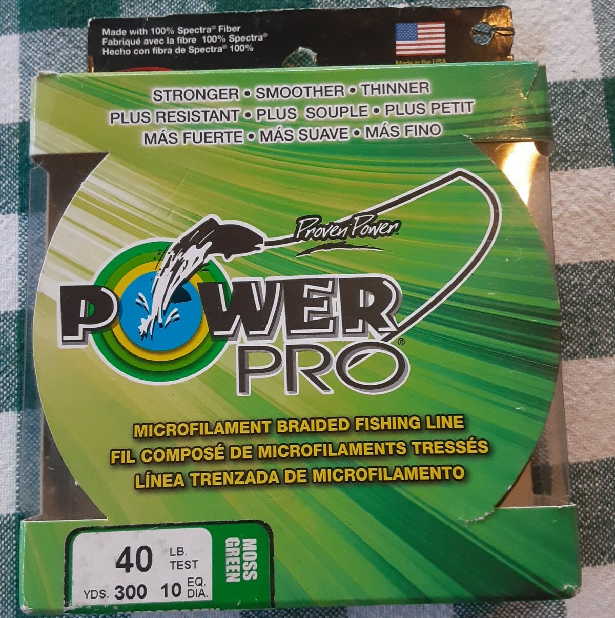 Power Pro Super Braided Fishing Line 40 lb Test 300 yds Moss Green ...