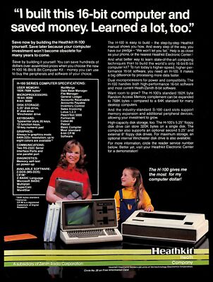 1984 Heathkit H-100 Series Computer Kit Vintage PRINT AD Electronics Mother | eBay