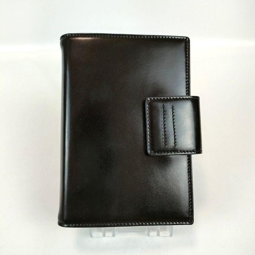 PRADA Agenda Address Planner Booklet Cover Black all Leather H15cm x ...