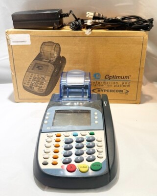 New HYPERCOM Optimum T4100 Credit Card Processor Payment Reader New In ...