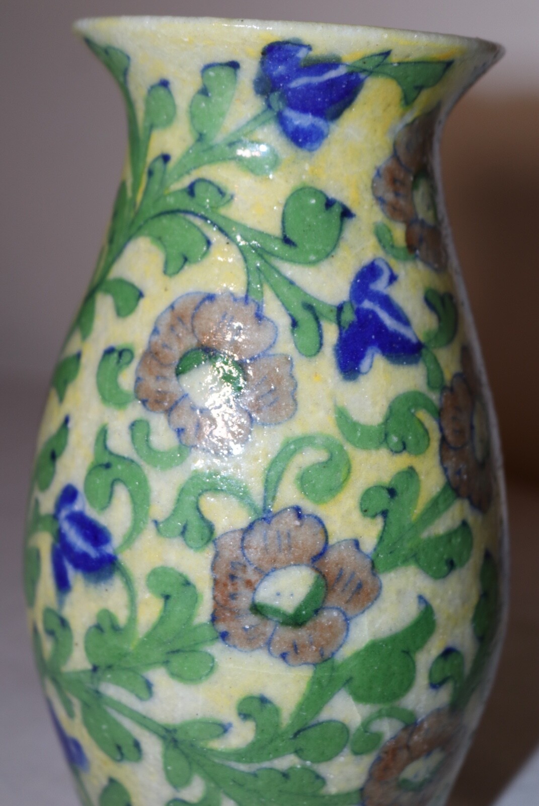 antique 1800's handmade multan india pakistan ceramic pottery kashi ...