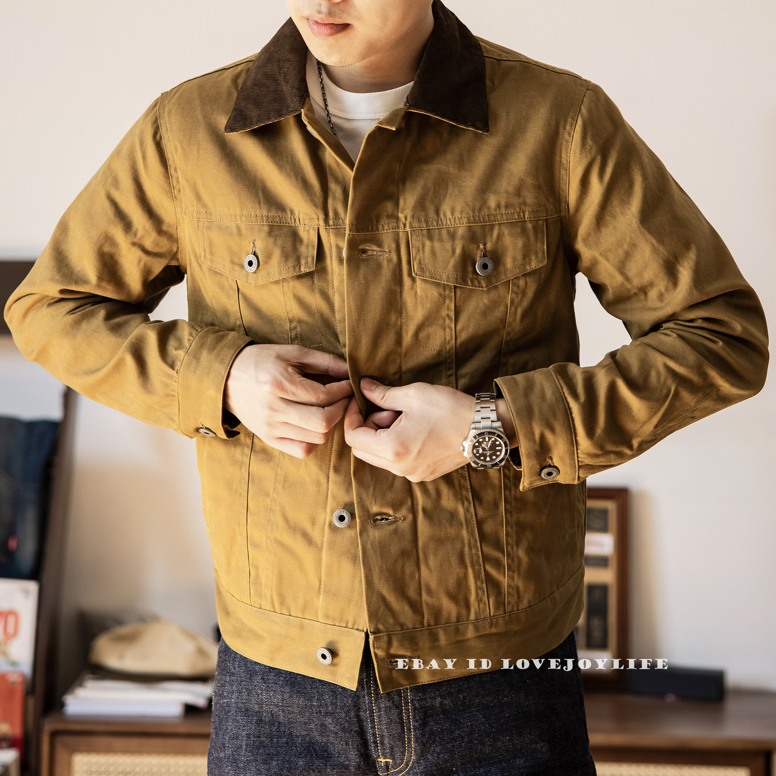 Red Tornado Vintage TYPE3 Waxed Canvas Motorcycle Jacket Workwear Lined ...