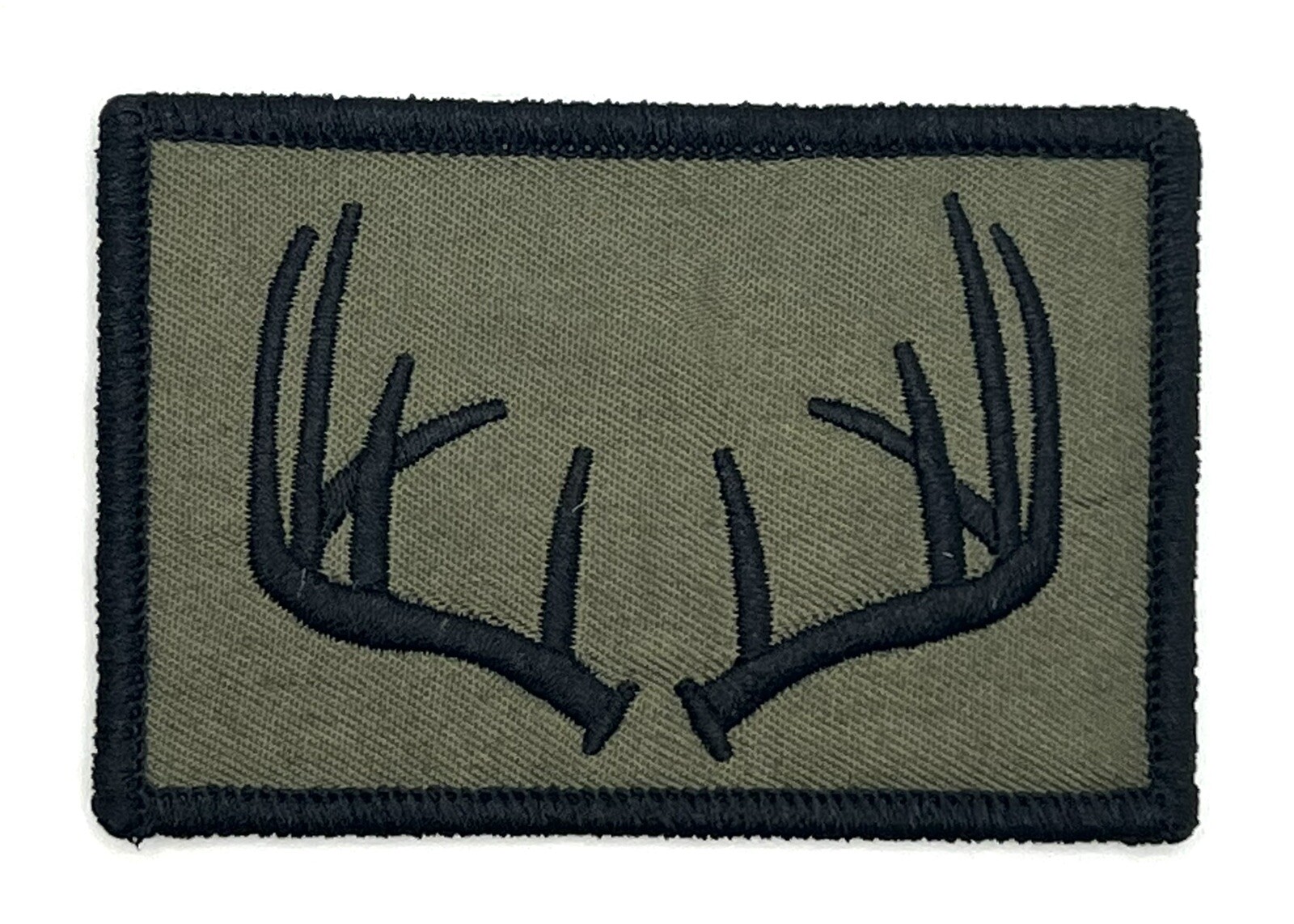 Deer Hunter Antlers Green Hunting Gun Patch Cap Hat Iron On Vintage ...
