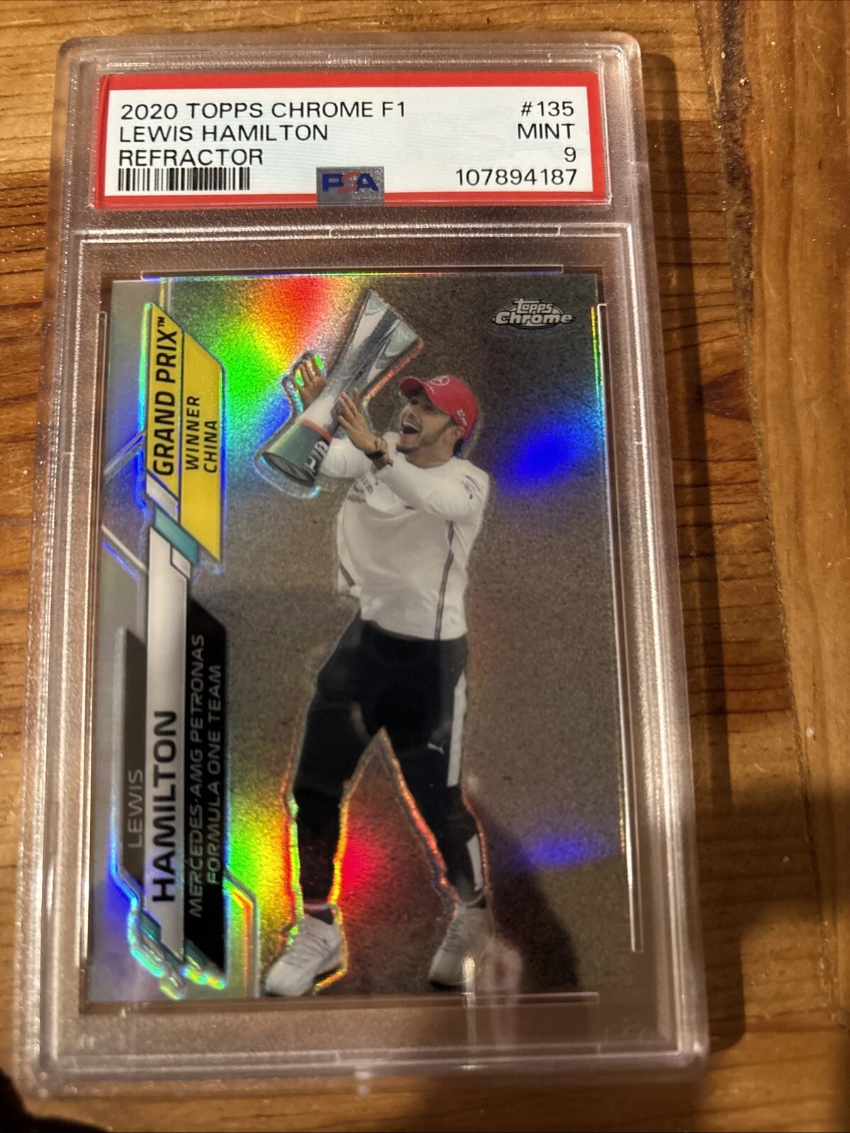 2020 TOPPS CHROME F1 #135 LEWIS HAMILTON RC REFRACTOR MERCEDES ROOKIE ...