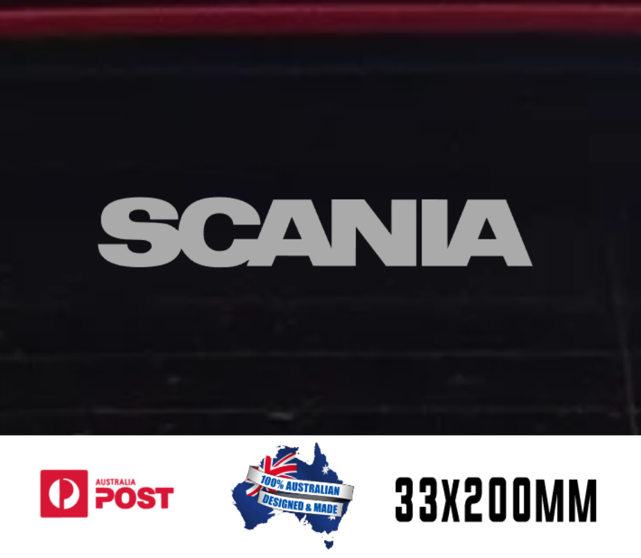 2x Scania Truck Windshield Windscreen Banner Sticker Decal 200mm SILVER ...