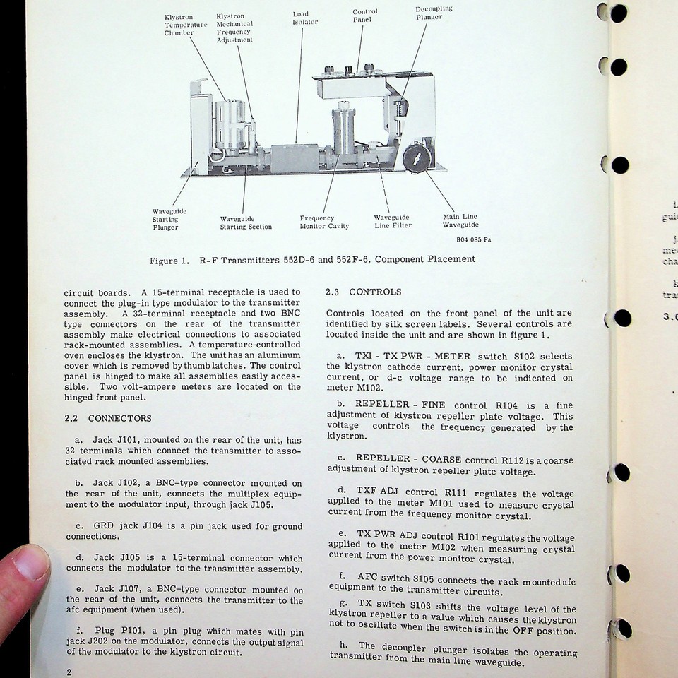 Collins RF Transmitter 552D-6 & 552F-6 Manual & Schematic Y | eBay