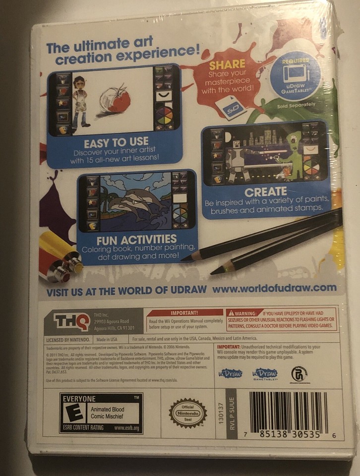 uDraw Studio (Wii, 2011) SEALED | eBay