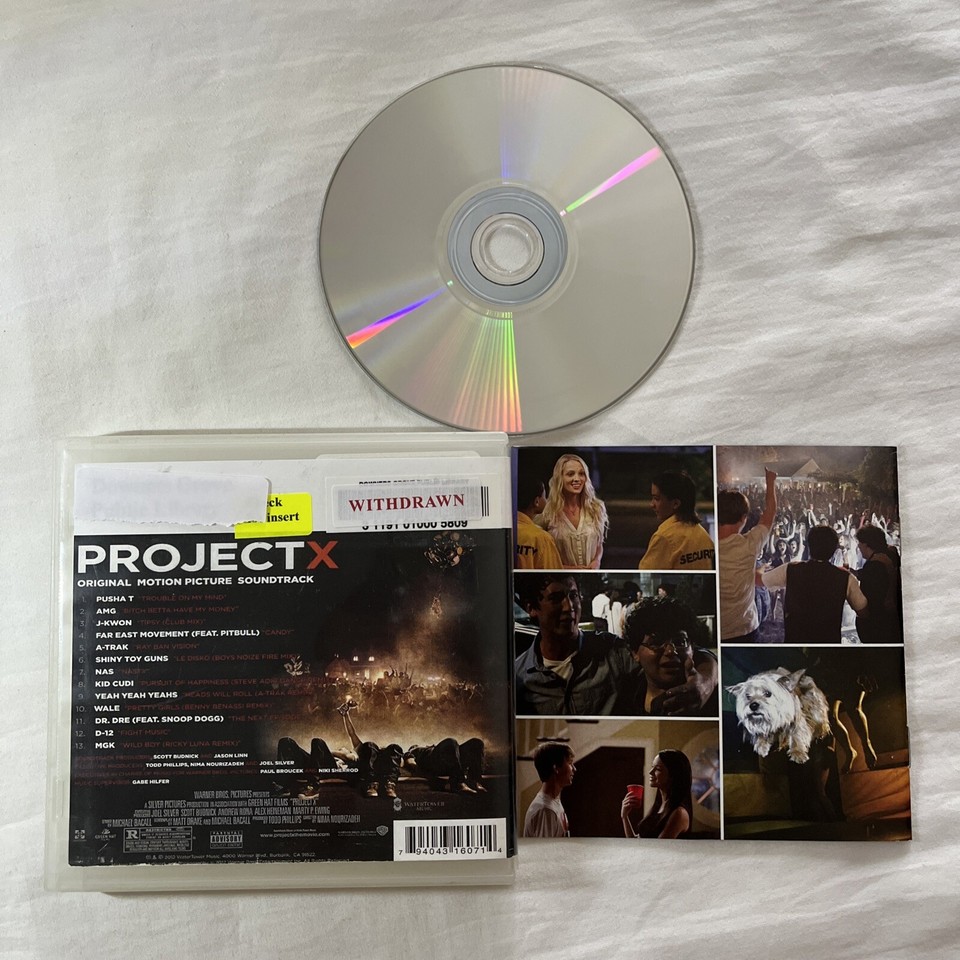 Project X Original Soundtrack CD Kid Cudi NAS Dr Dre SNOOP Pusha T AMG ...