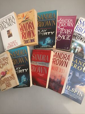 LOT OF 10 SANDRA BROWN NOVELS SUSPENSE THRILLER ROMANCE PAPERBACK | eBay
