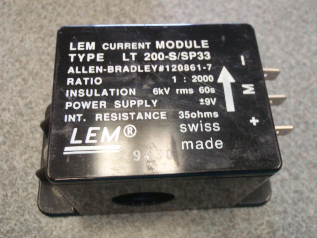 LEM LT 200-S/SP33 LEM Current Module / Allen-Bradley 120861-7 | eBay