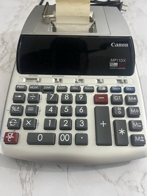 Canon MP11DX 12 Digits 2-Color Print Desktop Printing Calculator Adding ...