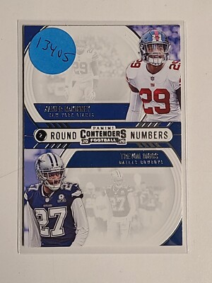 2020 Panini Contenders Round Numbers Xavier McKinney/Trevon Diggs New ...