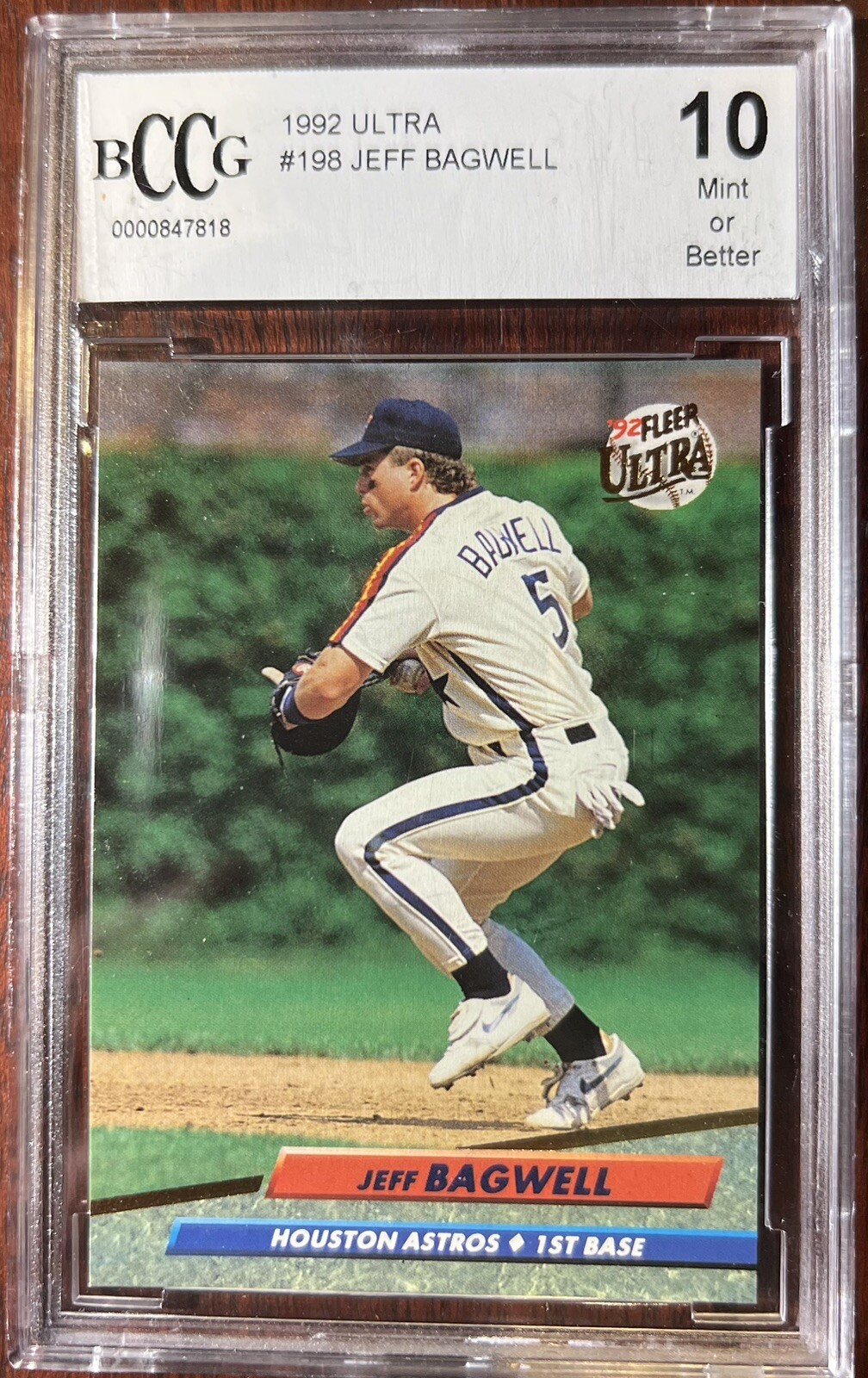 Jeff Bagwell RC 1992 Fleer Ultra #198 Rookie Beckett Graded BCCG 10 ...