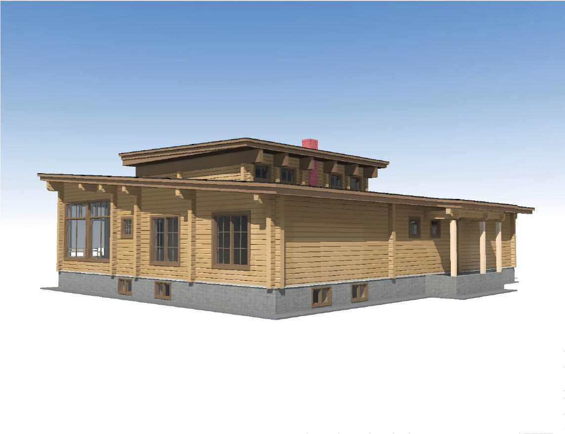 MODERN LOG HOUSE KIT #LH-314-1 ECO FRIENDLY WOOD PREFAB DIY BUILDING ...