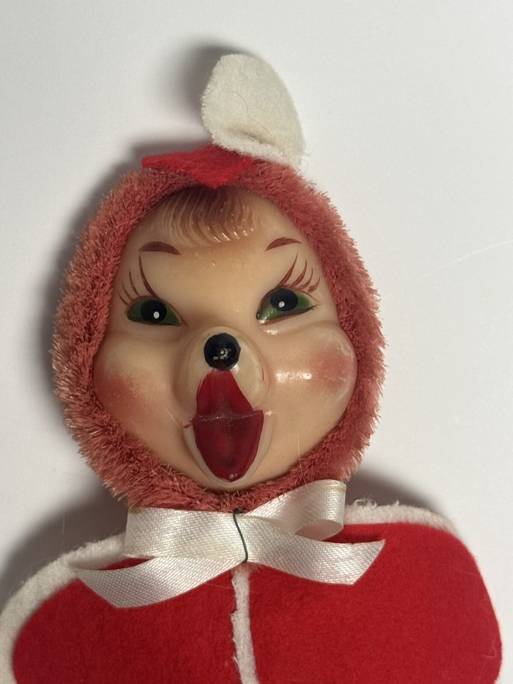 Vtg Valentine’s Day Fox Wolf Face Decoration Rushton Style | eBay