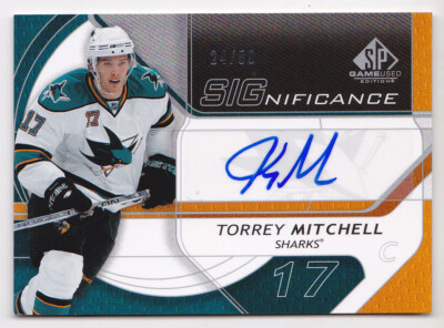 08-09 SP Game Used Torrey Mitchell /50 Auto SIGnificance San Jose ...