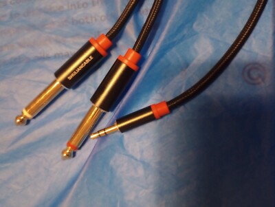 1/8" Stereo to 1/4" Stereo Cables, 6.5 feet. Phone, Computer, MPC, DAW ...