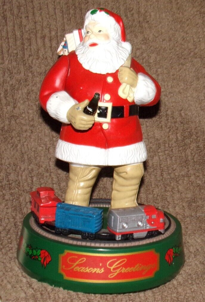 Christmas Coke/Coca Cola Santa Claus Mechanical Ertl Train Coin Bank | eBay