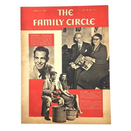 VTG The Family Circle Magazine March 31 1944 Robert Ryan Etta Shiber VG ...
