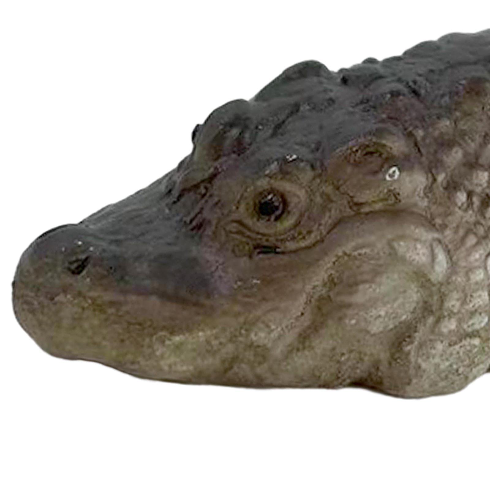 Garden Crocodile Statue Crocodile Sculpture for Courtyard Backyard ...