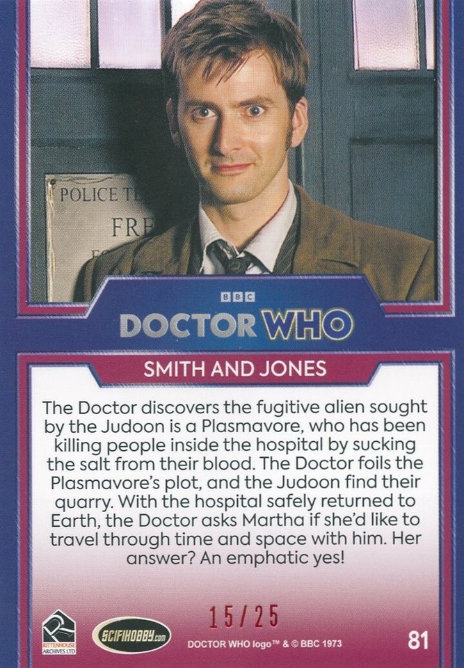 Rare New 2023 Doctor Who Red TARDIS Parallel Base chase card number 81 ...