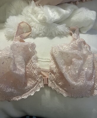 Women's Front Close Lace Cup Underwire Bra 50D Plus Size | eBay