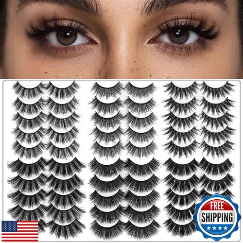 AROIC 30 Pairs False Eyelashes Kit - 3D 6D Volume Wispy Lashes with 6 ...