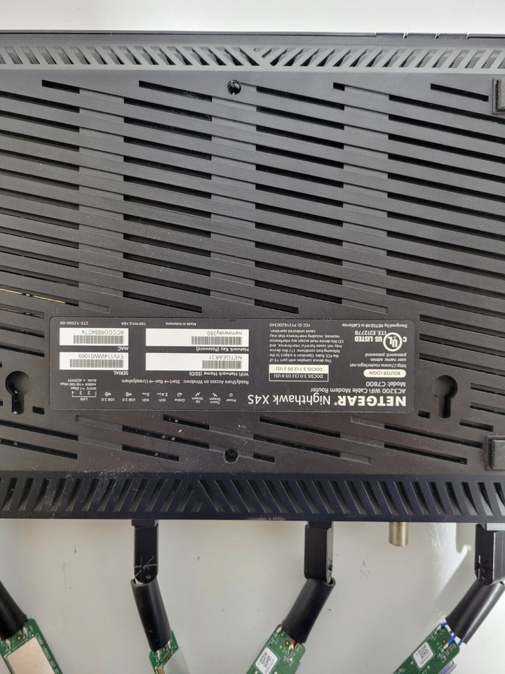 Netgear C7800 Nighthawk X4S AC3200 WiFi Cable Modem Router 695974856229 ...