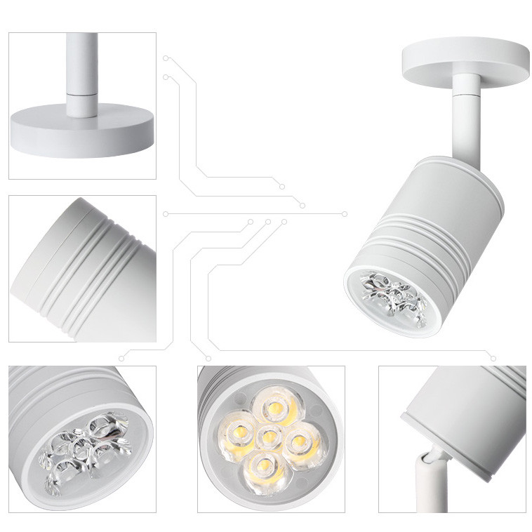 3W/5W LED Ceiling Fixture Light Picture Lamp Angle Rotatable Spotlight ...