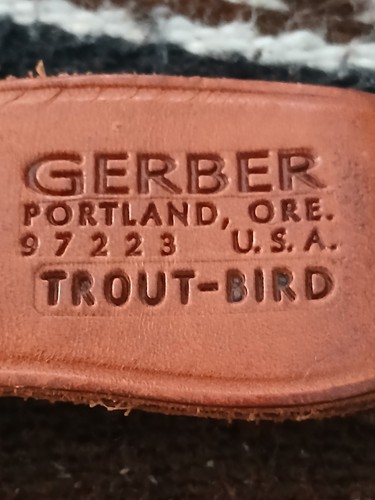 VTG Gerber Pixie 97223 Trout & Bird Knife With Original Leather Sheath ...