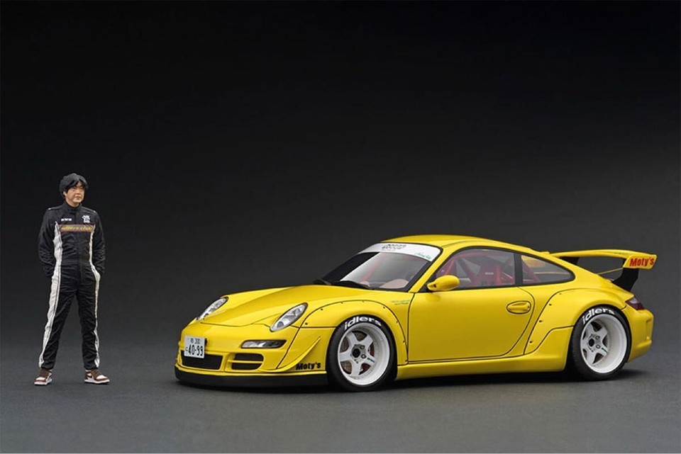1/18 Limited IG3245 RWB 997 Yellow Porsche RAUH-Welt BEGRIFF 911 930 ...