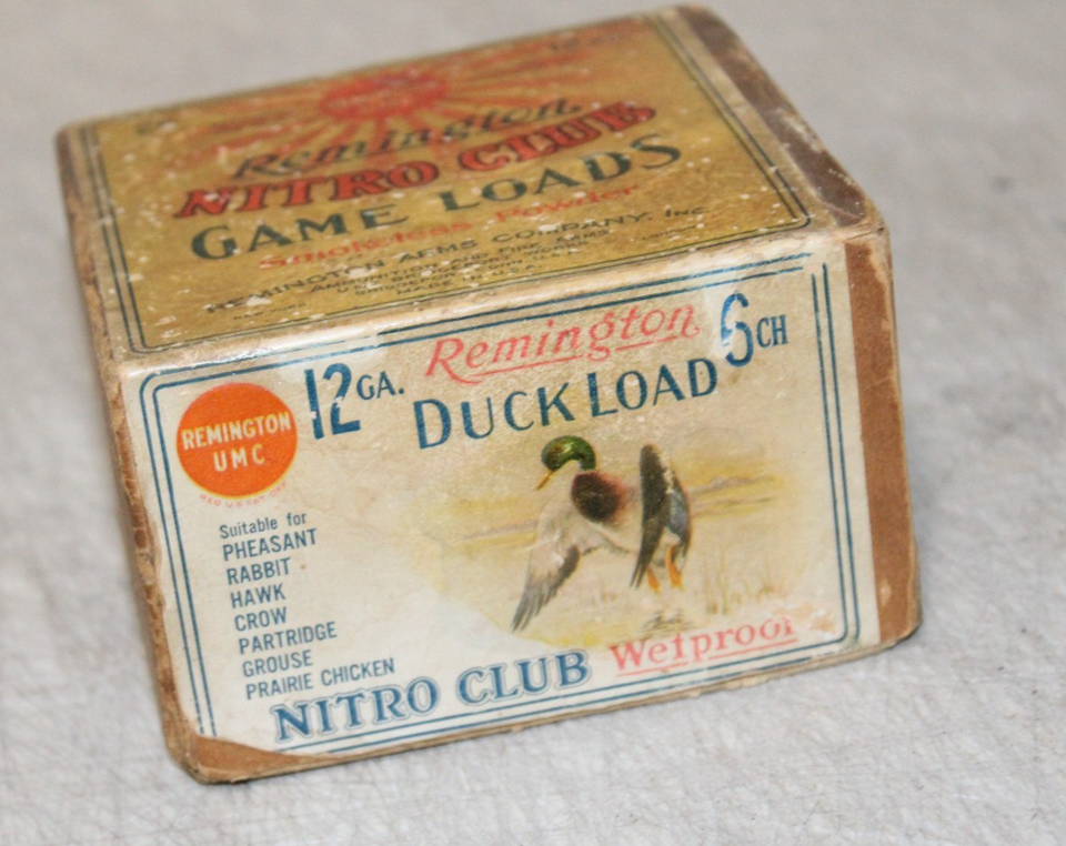 REMINGTON GAME LOADS SHOTSHELL AMMO SHELL BOX EMPTY 2 PIECE DUCK 6 SHOT ...