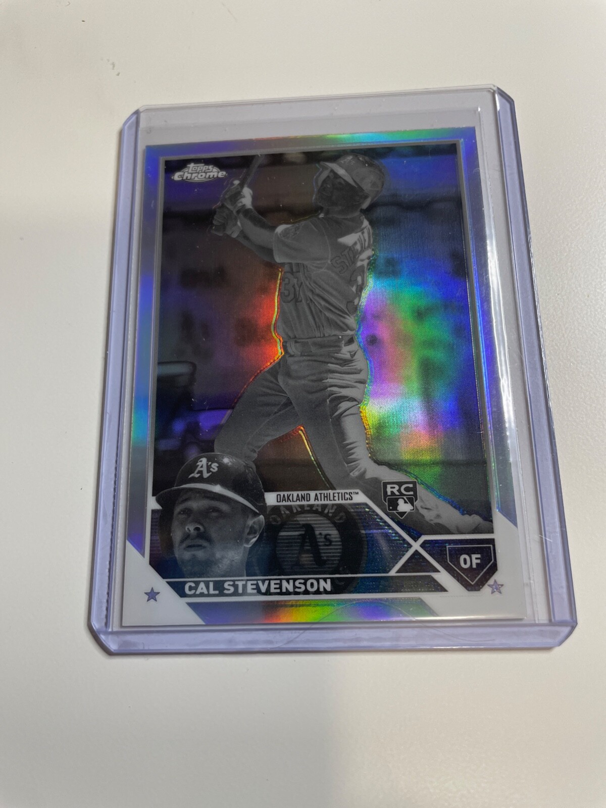 2023 Topps Chrome Cal Stevenson RC Negative Athletics | eBay