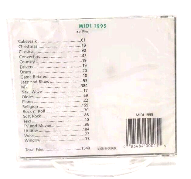 RARE 90’s CD ROM 1540 PC Music Files Effects Samples MIDI SEALED | eBay