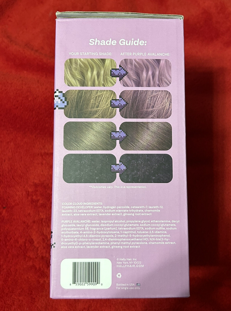 Hally COLOR CLOUD Hair Dye Kit Demi-Permanent Foaming Holiday - Purple ...