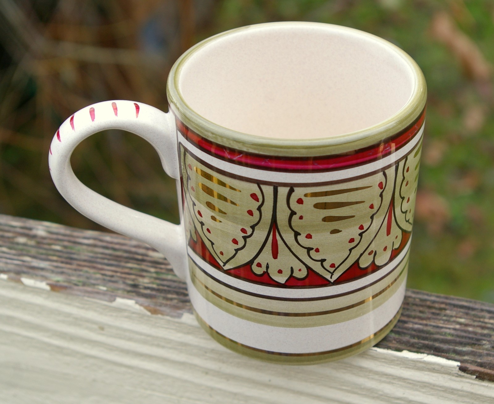 Starbucks Sberna Deruta Hand Painted Italy Coffee Mug Gold Detailing ...