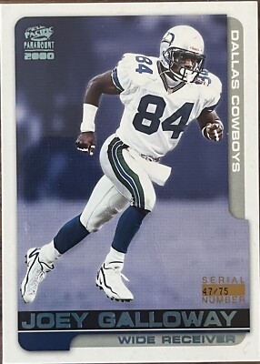2000 Paramount HoloSilver Joey Galloway #’d 47/85 SP DALLAS COWBOYS #63 ...