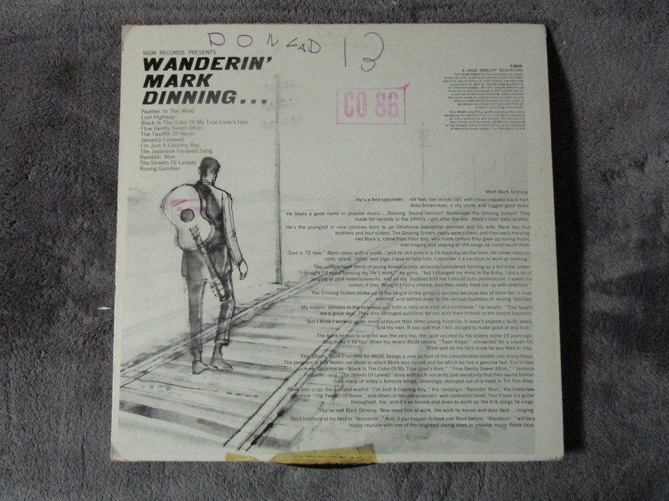 Mark Dinning, Wanderin' | eBay