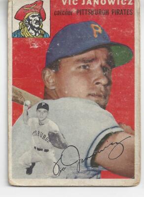 Vic Janowicz 1954 Topps ML Baseball Card # 16 Pirates | eBay